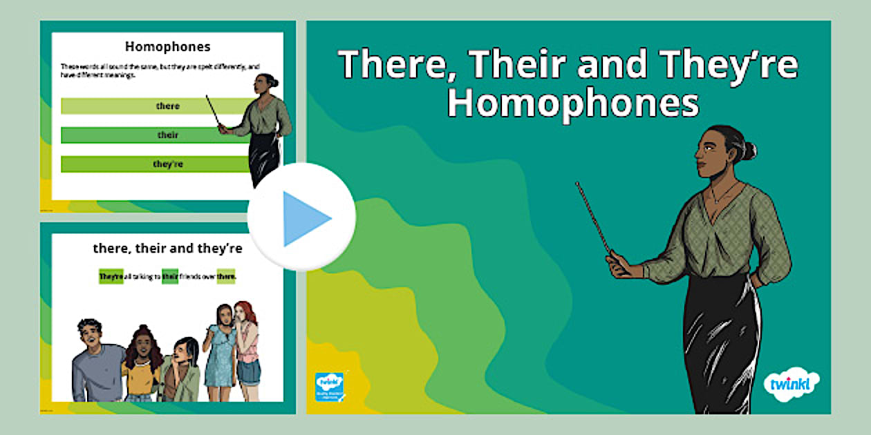 Older Learners: There, Their and They're Homophones - Twinkl