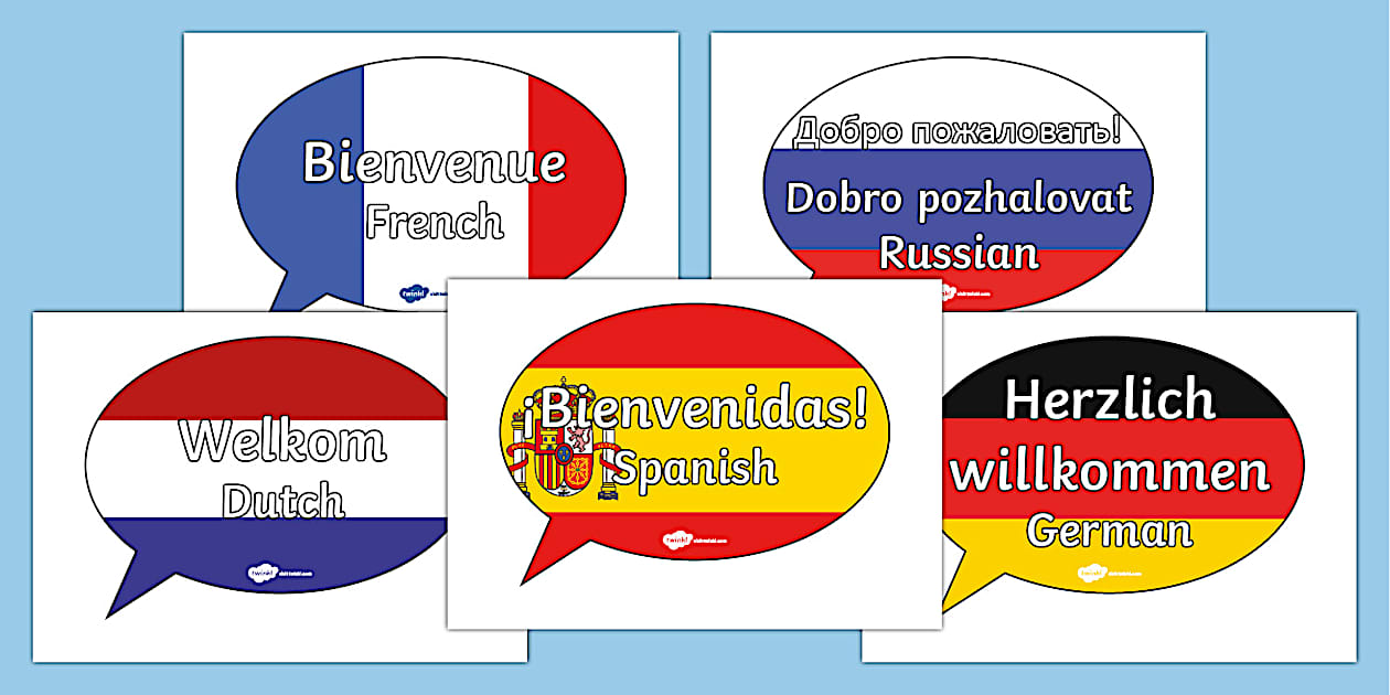 Welcome in Different Languages | Classroom Display - Twinkl