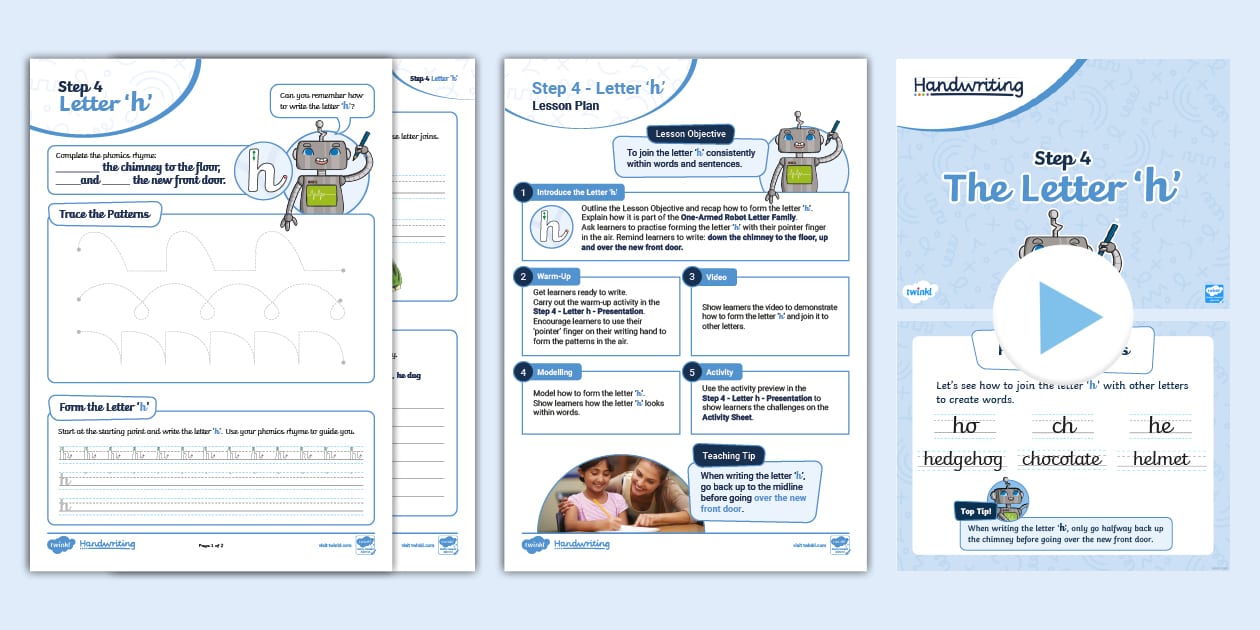 Step 4 Joined Handwriting Letter ‘h’ Pack (teacher made)