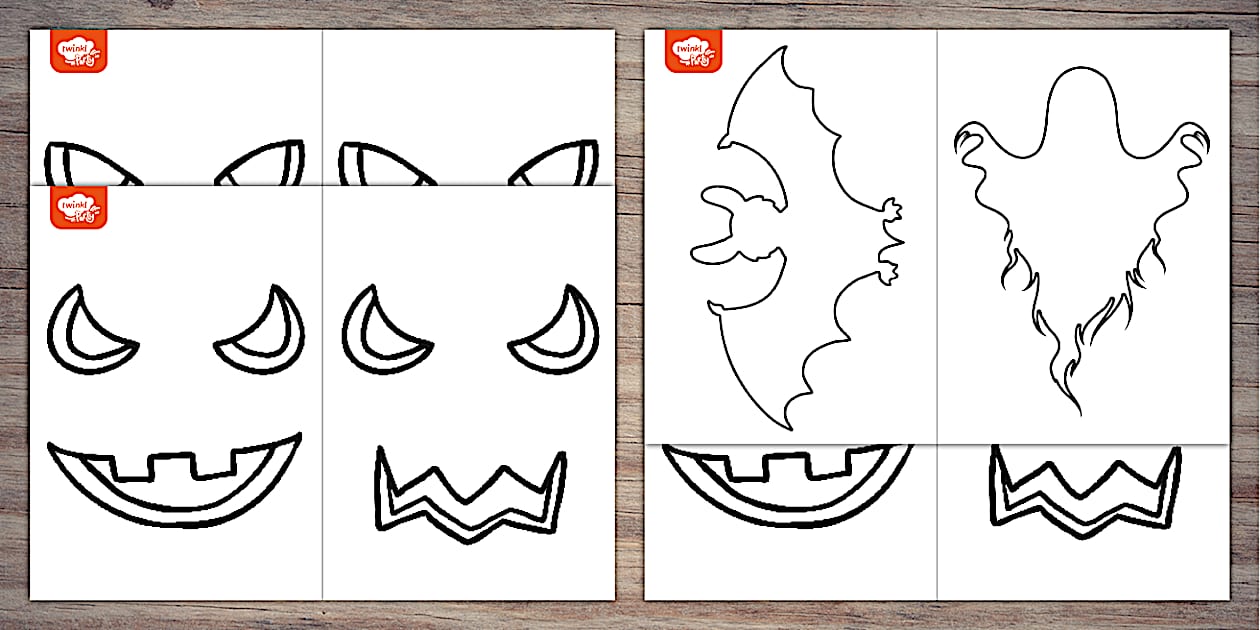 Pumpkin Carving Templates | Twinkl Party (teacher made)