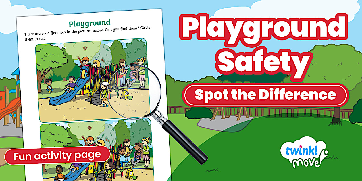 Playground Safety Spot the Difference Activity