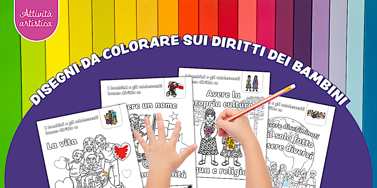 Disegni da colorare sui diritti dei bambini