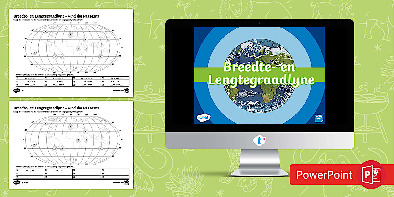 Breedte- en Lengtegraad Paaseiers (Teacher-Made) - Twinkl