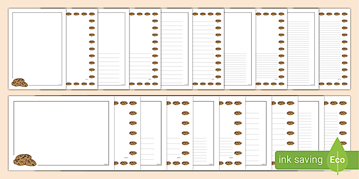 Editable Cookie Page Border (teacher made) - Twinkl