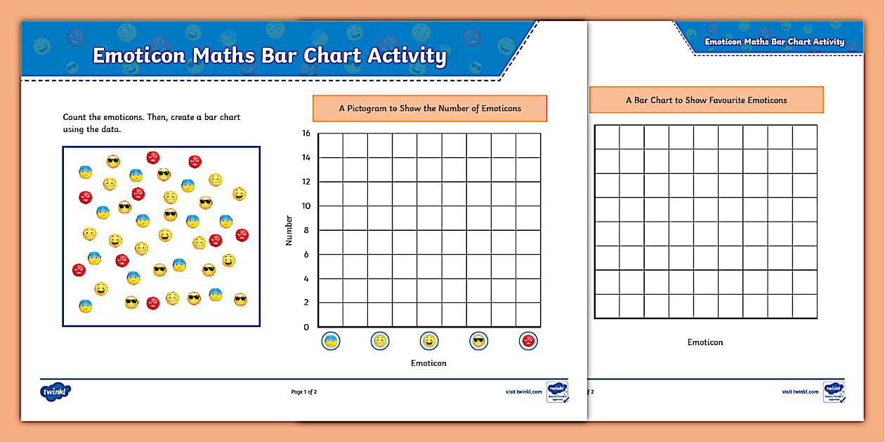 👉 Emoticon Maths Bar Chart Activity (teacher made)