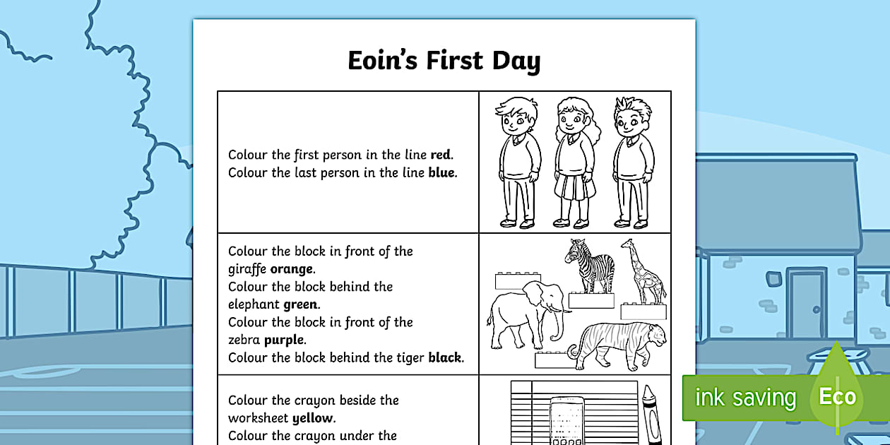 Exploring My World Aistear - Eoin's First Day Spatial Awareness Activity