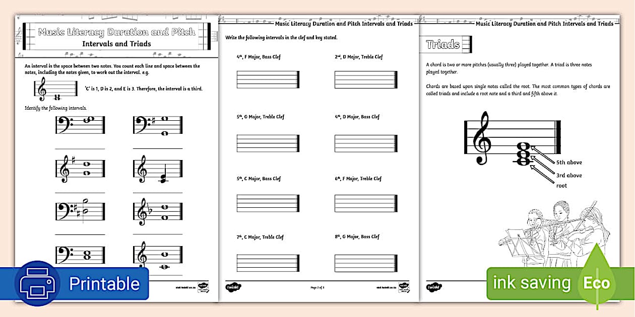 Introduction to Intervals and Triads (teacher made) - Twinkl
