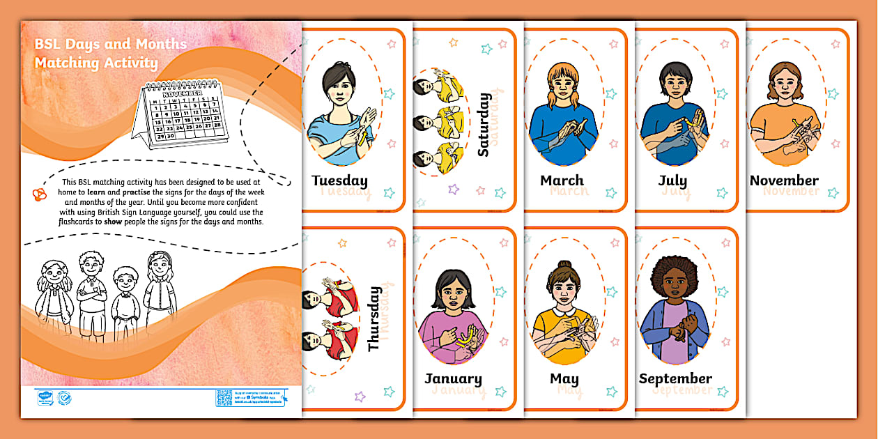 BSL Days and Months Matching Activity