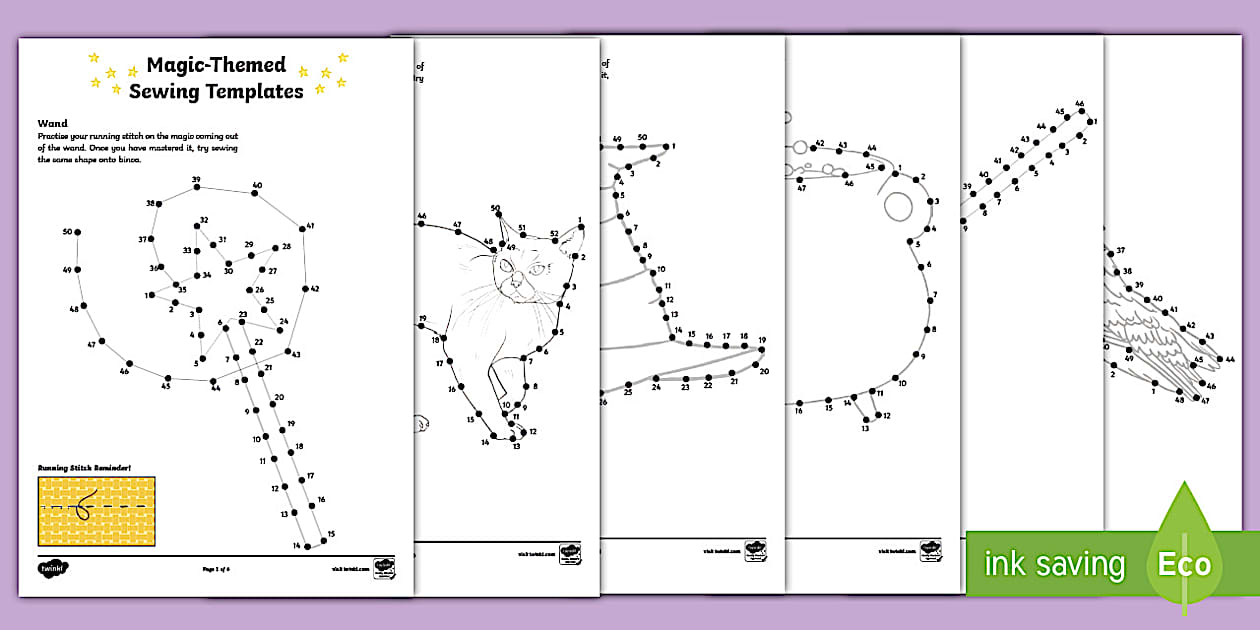 Magic-Themed Sewing Templates (teacher made) - Twinkl