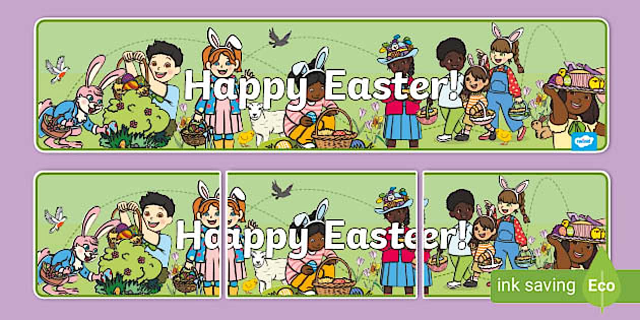 Easter Banner (teacher made) - Twinkl