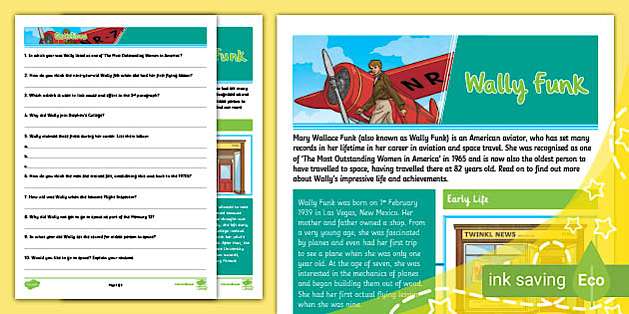 Year 6 Reading Comprehension - Biography (Ages 10 - 11)