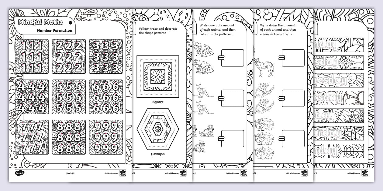 Mindful Maths Foundation Activities (teacher made) - Twinkl