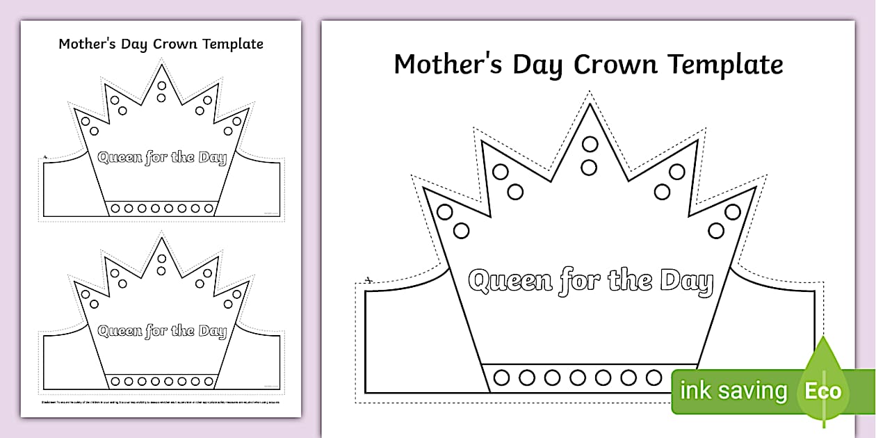 Mother's Day Crown Template (teacher made) - Twinkl