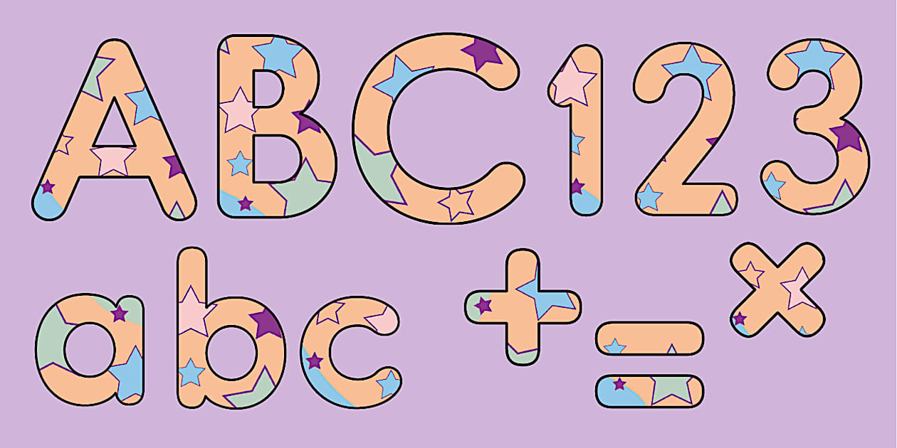 ASL Deaf Proud Bulletin Board Letters and Numbers