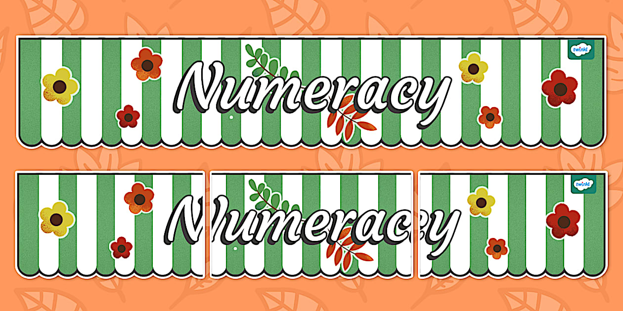 👉 Autumn Market Themed Numeracy Display Banner - Twinkl