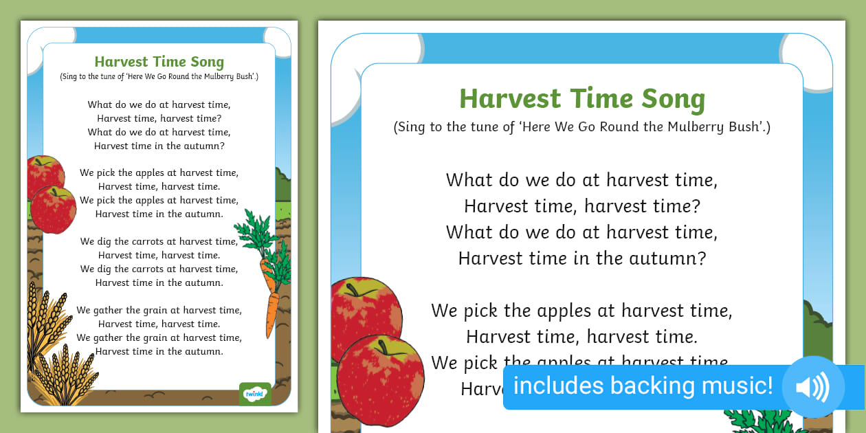 Harvest Time Song | Twinkl (Teacher-Made) - Twinkl