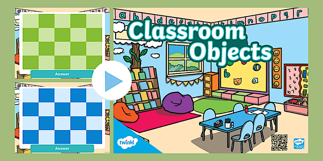 教室用品遊戲｜Classroom Objects Reveal the Picture PowerPoint｜小三小四適用