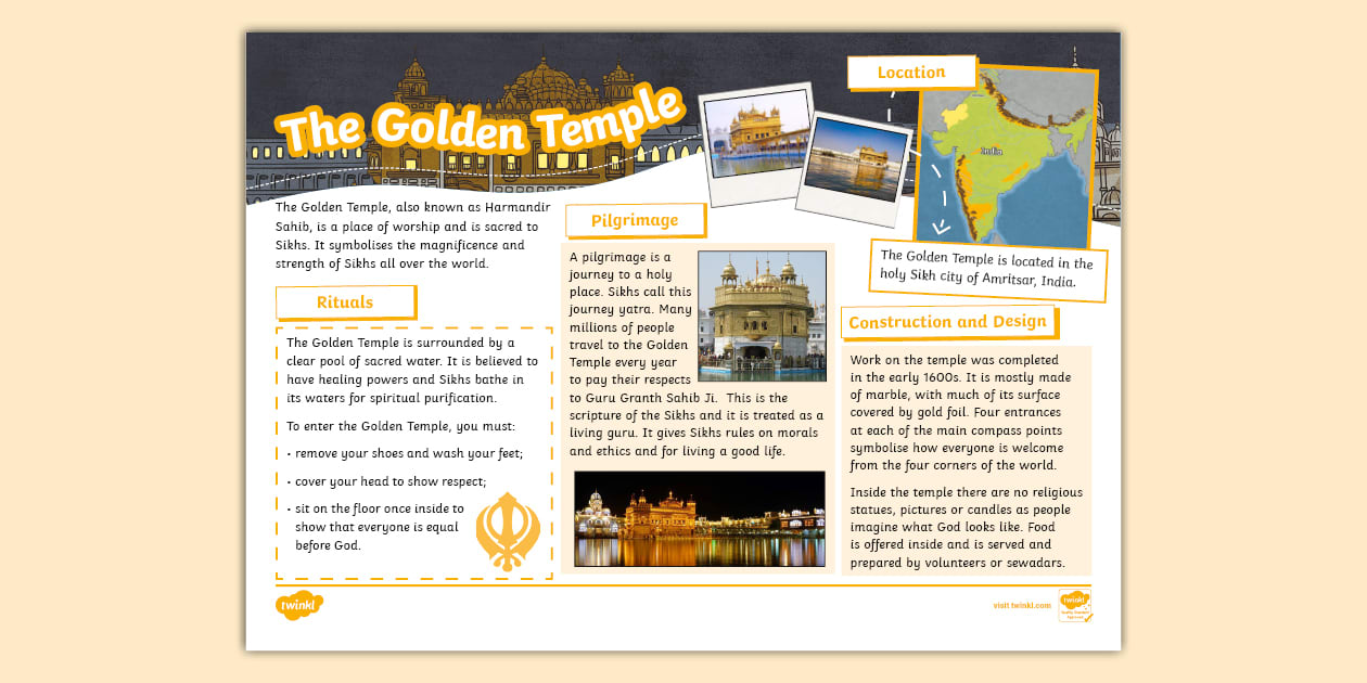 The Golden Temple Fact File - Twinkl - KS2 (teacher made)
