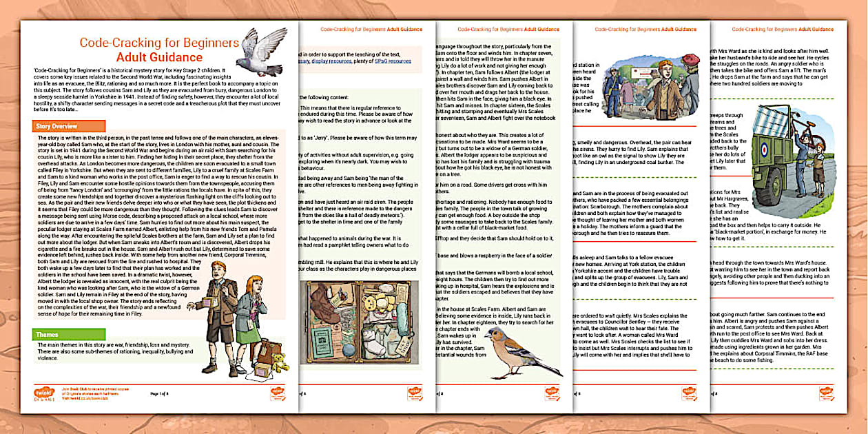 'Code-Cracking for Beginners' KS2 Adult Guidance - Twinkl