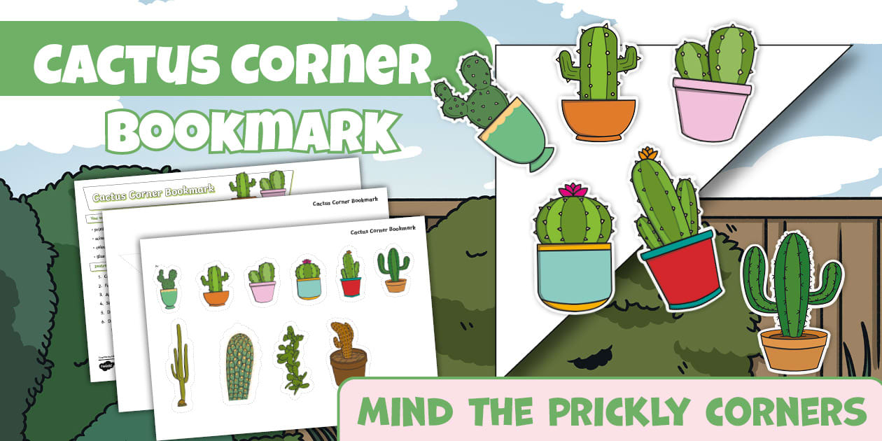 Cactus Corner Bookmark