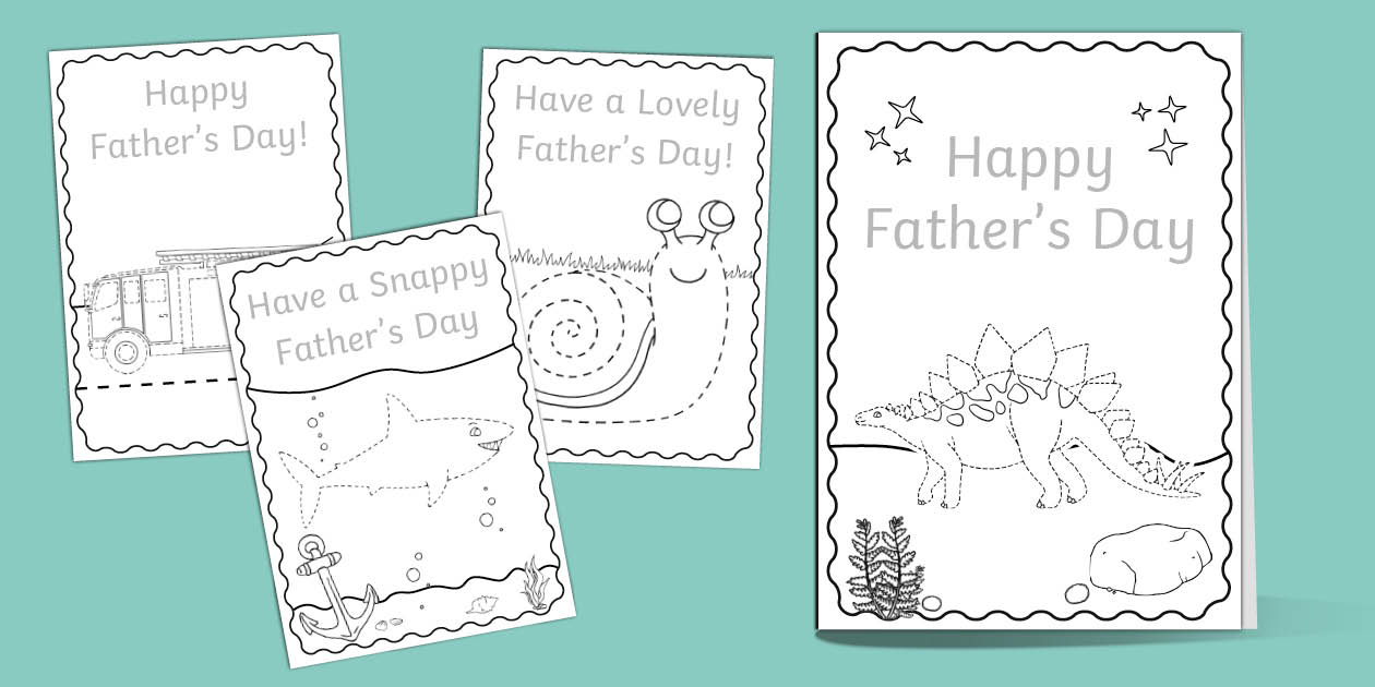 Father's Day Cards Handwriting Practice (Teacher-Made)