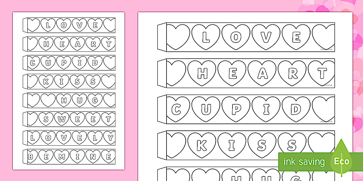 Valentine's Day Hearts Paper Chain Activity (Teacher-Made)