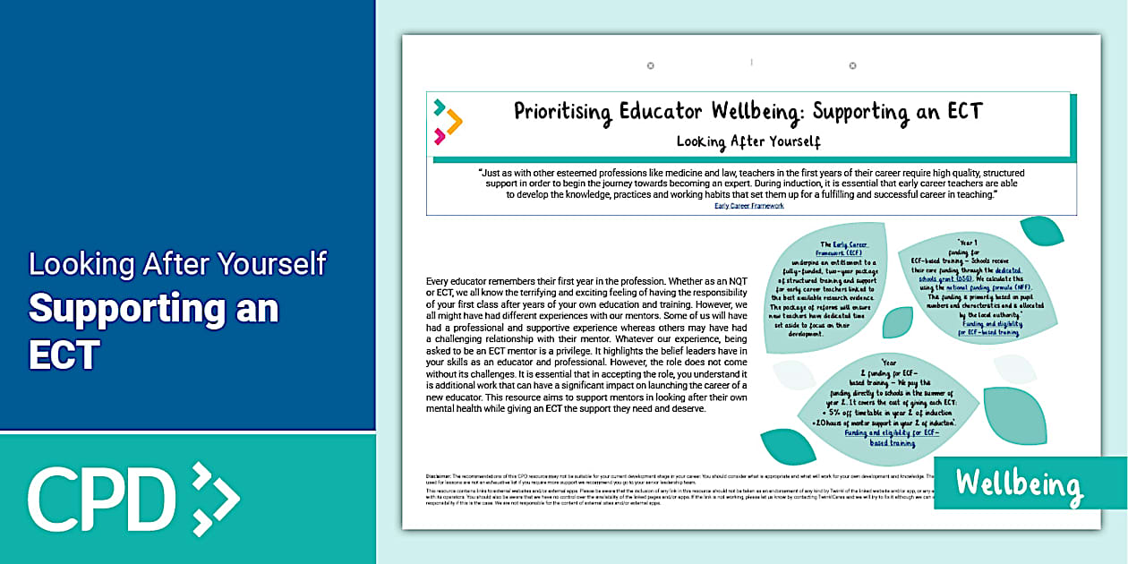 Prioritising Educator Wellbeing: Supporting an ECT - Twinkl