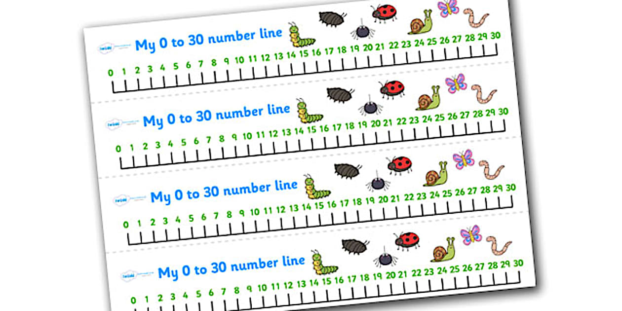 0-30 Number Line (Minibeasts) (teacher made) - Twinkl