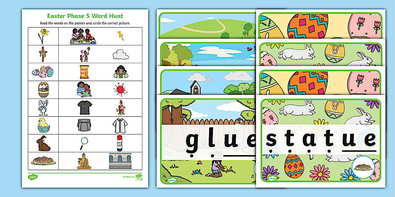 Easter Phase 5 Phonics Word Hunt