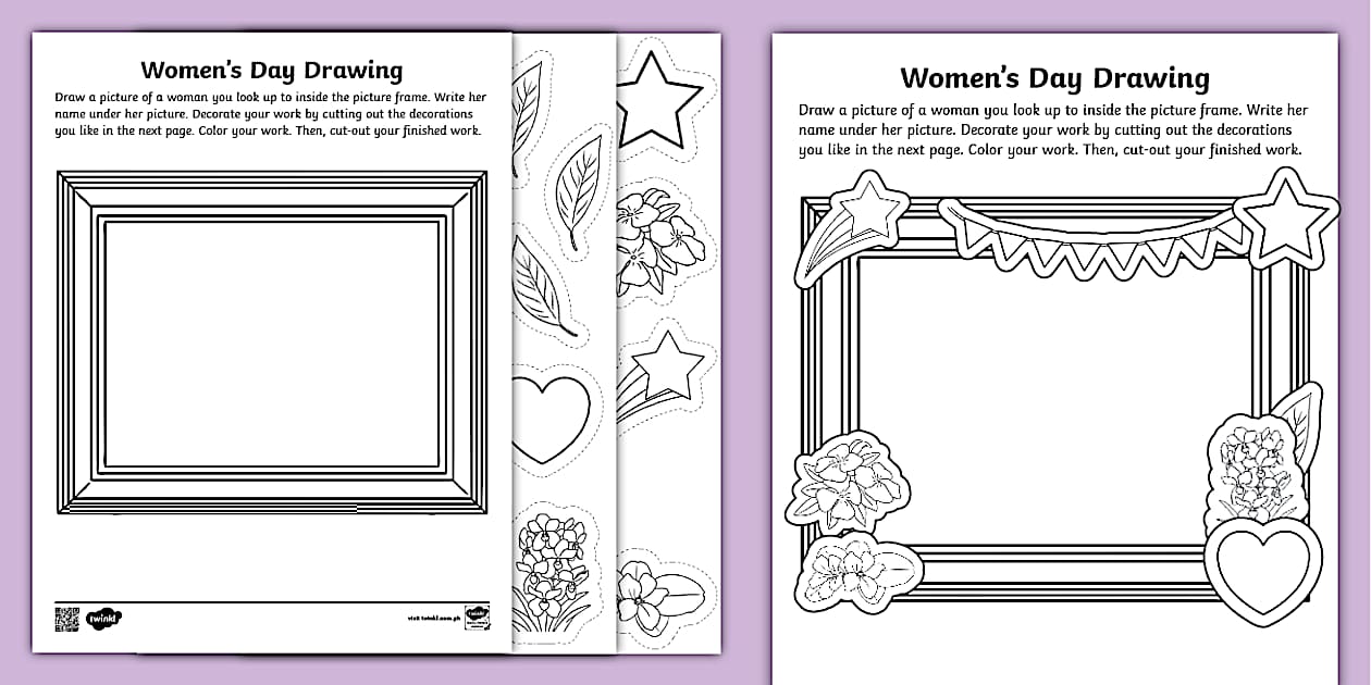 Women's Day Drawing | Kinder - Grade 1 | Twinkl - Twinkl