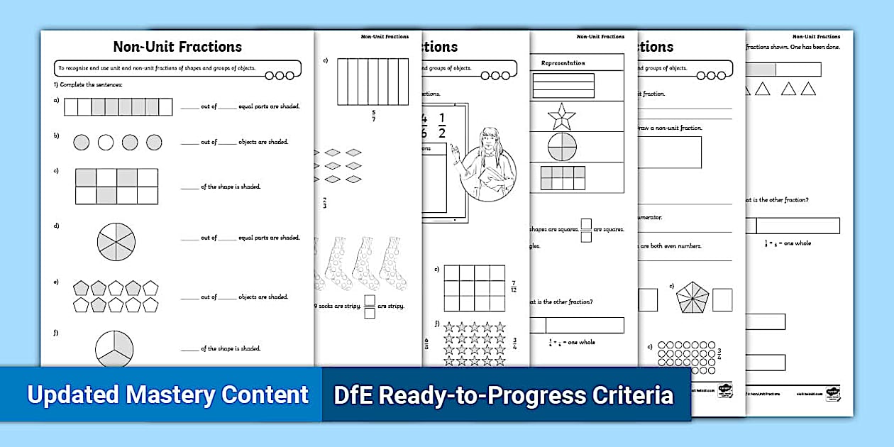 👉 Non-Unit Fractions: Differentiated Maths Activity Sheet