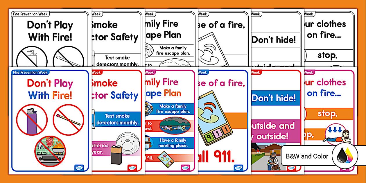 Fire Prevention Posters Resource Pack | Twinkl USA - Twinkl