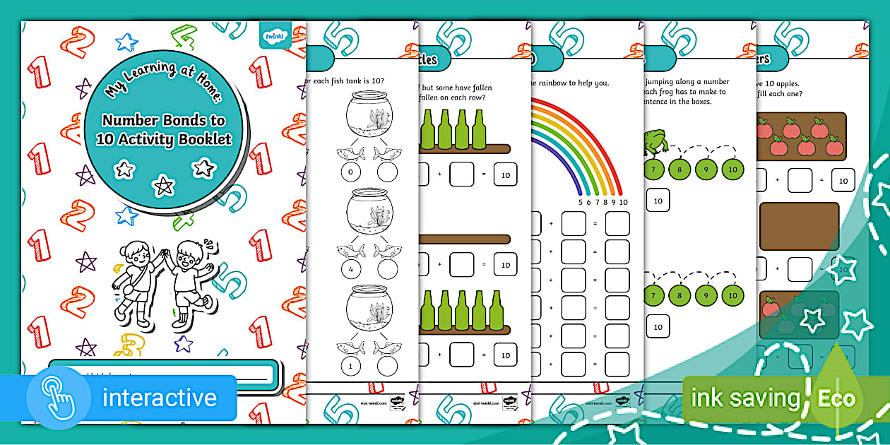 Learning at Home: Number Bonds to 10 Activity Booklet