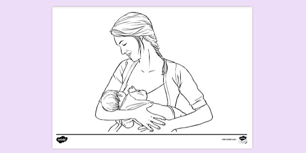 Breastfeeding Colouring Sheet | Colouring Sheets