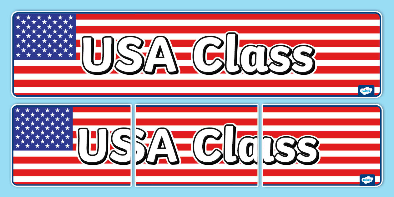 USA Themed Classroom Display Banner