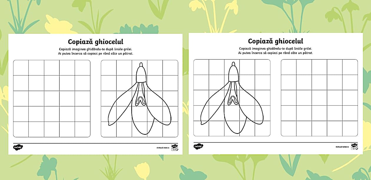 Dezvoltarea motricității fine: Copiază ghiocelul - Twinkl