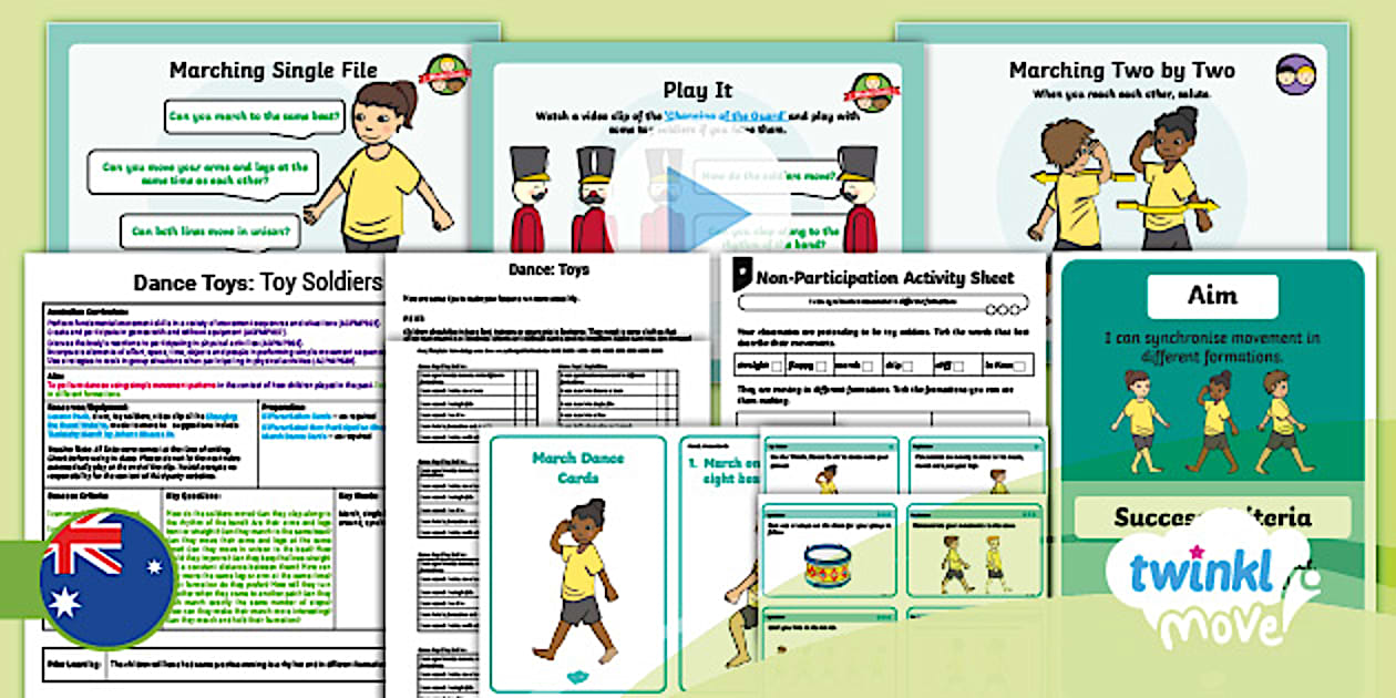 Move PE Year 2 Dance: Toys Lesson 6: Toy Soldiers Lesson Pack