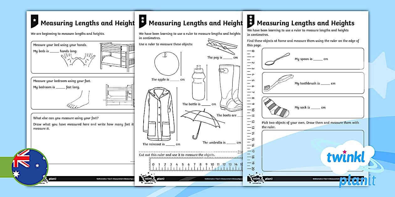 Year 3 Measurement: Measuring Length and Height Home Learning Tasks