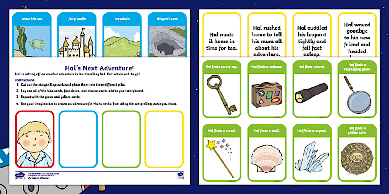Editable Where Does Hal Go Next? Storyboard Activity