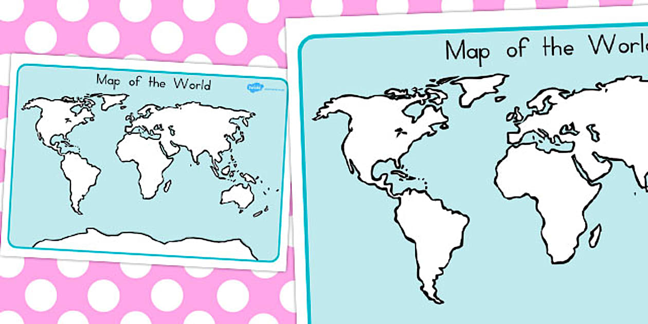 Map of the World (teacher made) - Twinkl