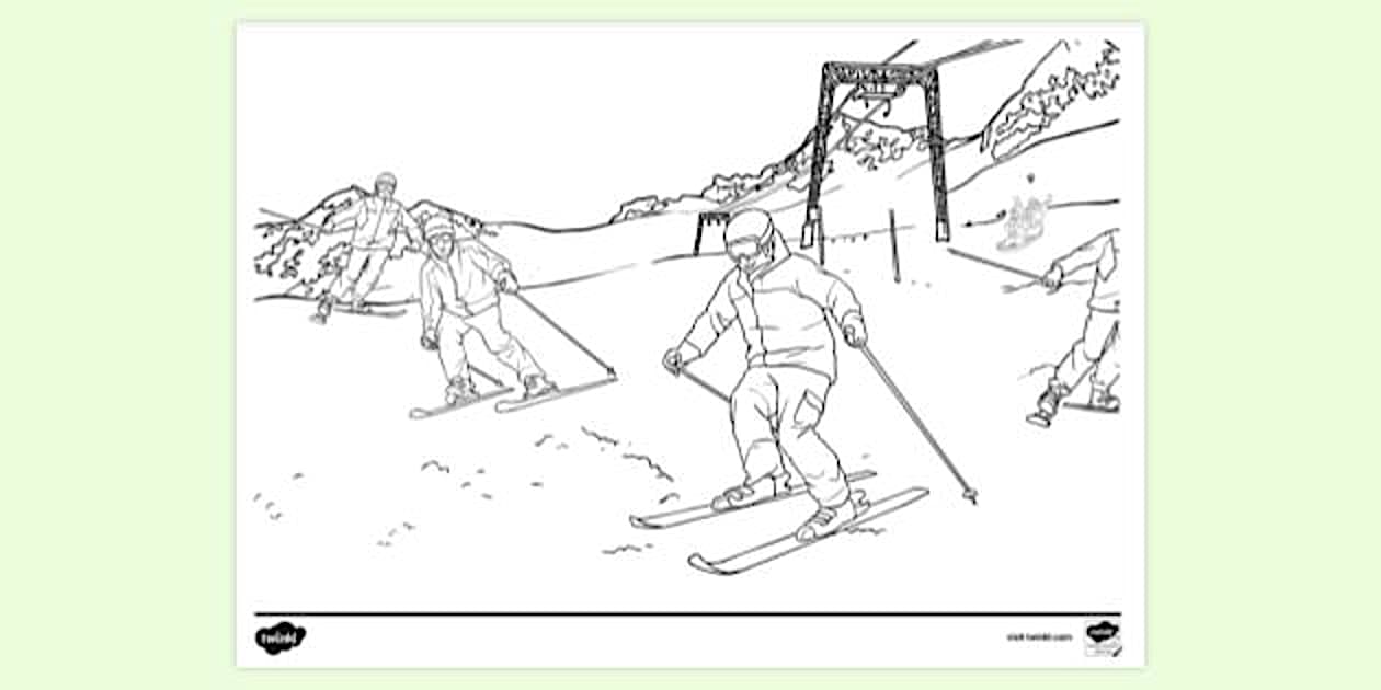 Slope Colouring Sheet (teacher made) - Twinkl