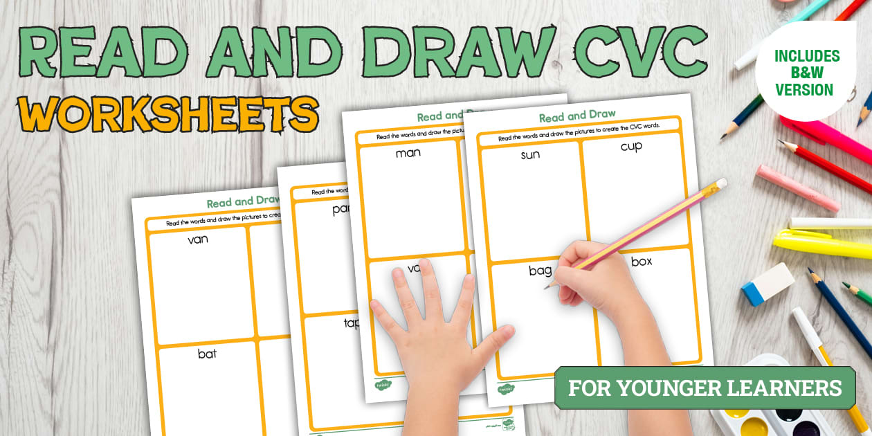 Read and Draw CVC Worksheets