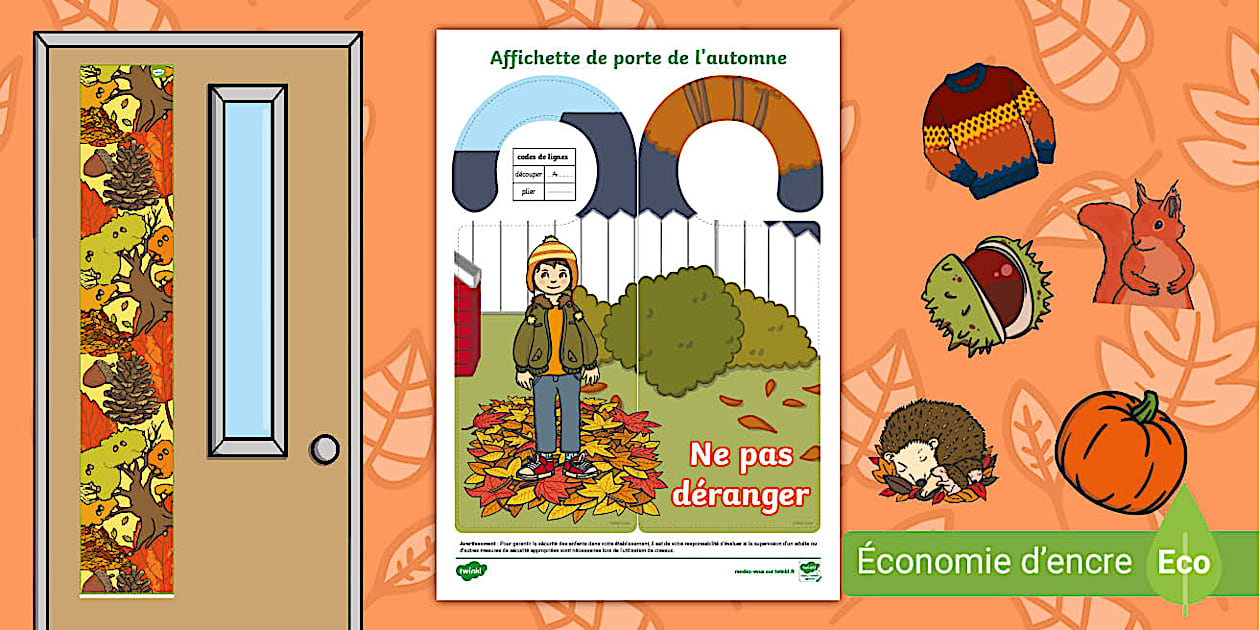 Décorations de porte de l'automne (Teacher-Made) - Twinkl