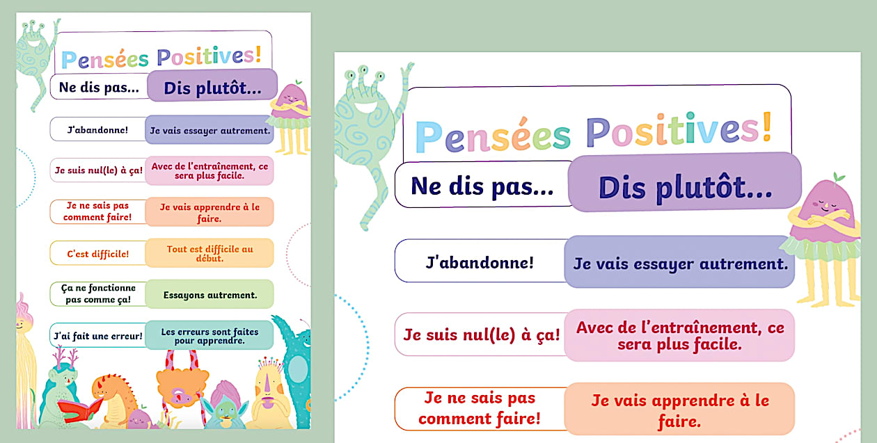 Affiche - Pensées positives