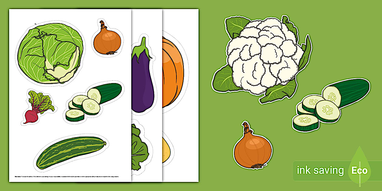 Vegetable Display Cut-Outs (teacher made) - Twinkl