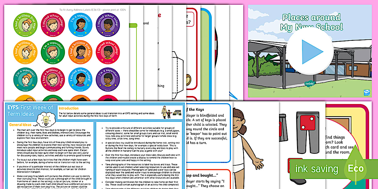 Kindergarten Ultimate Starting School Transition Day Resource Pack