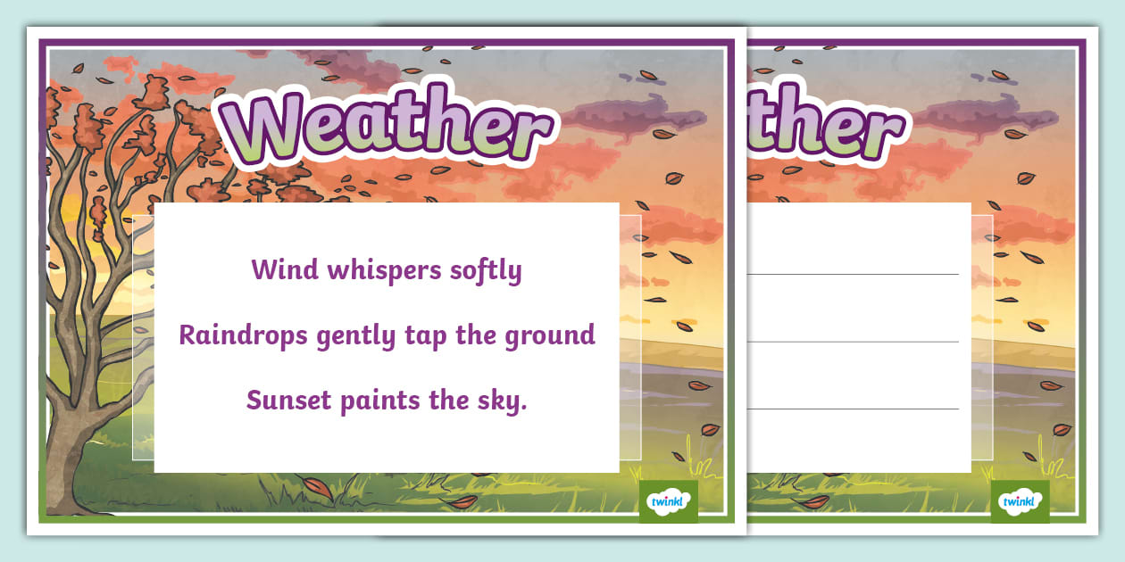 Weather Haiku Poetry Template