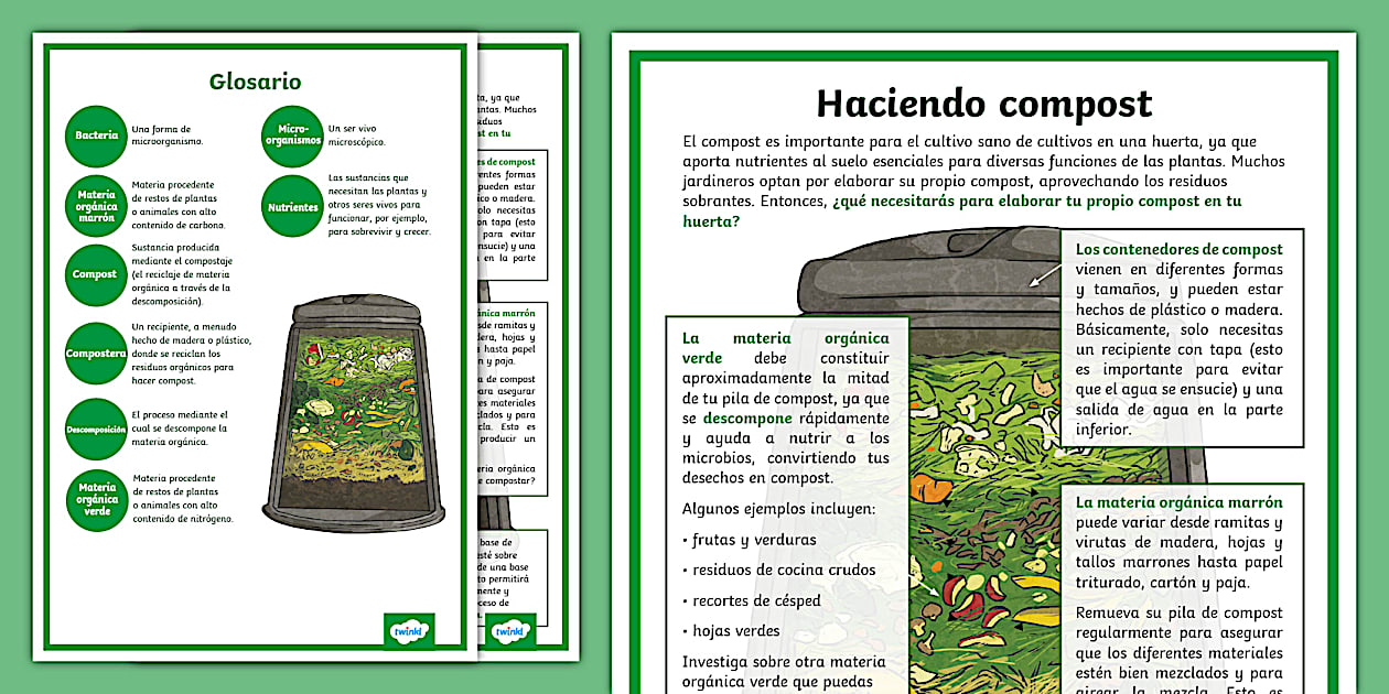 Lámina: Haciendo compost | Recursos Educativos Twinkl