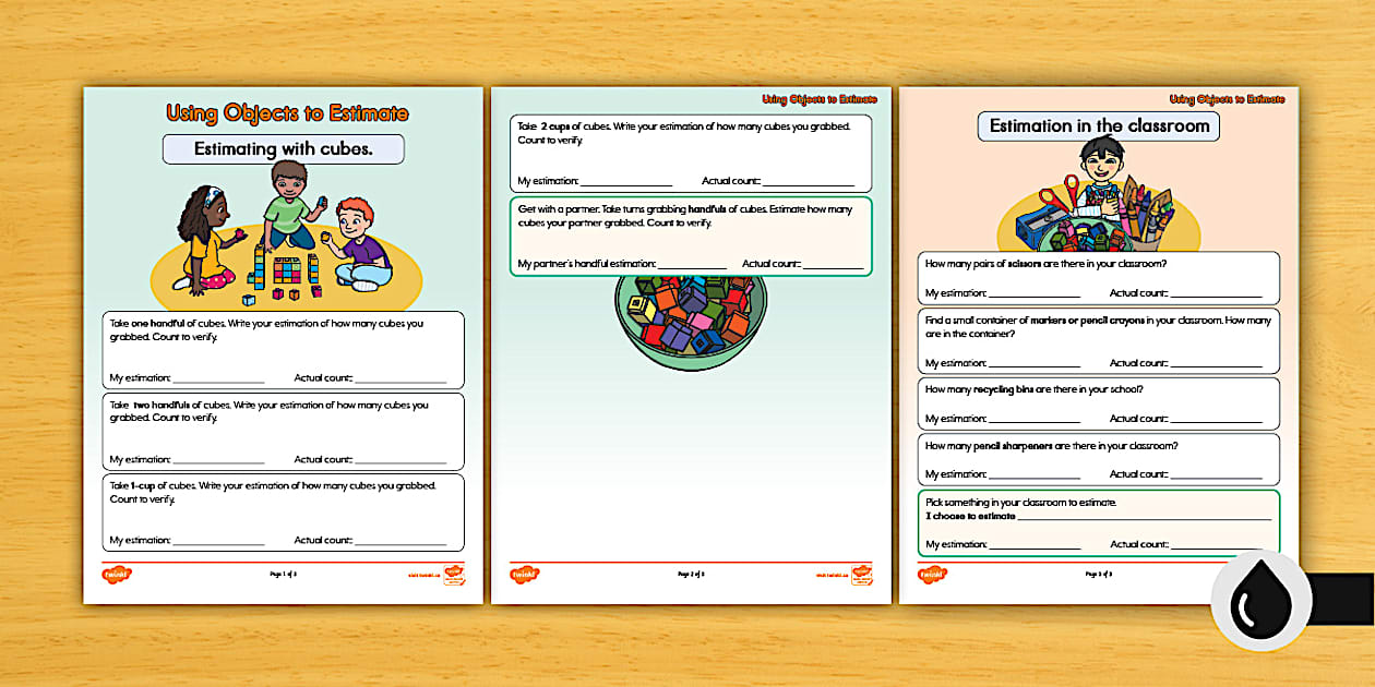 Estimating Numbers to 50: Using Objects to Estimate - Twinkl