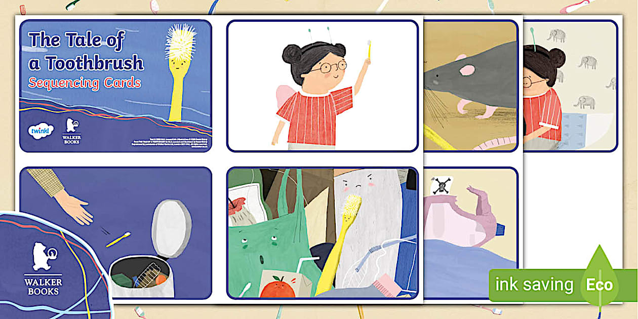 FREE! - The Tale of a Toothbrush Sequencing Cards - Twinkl